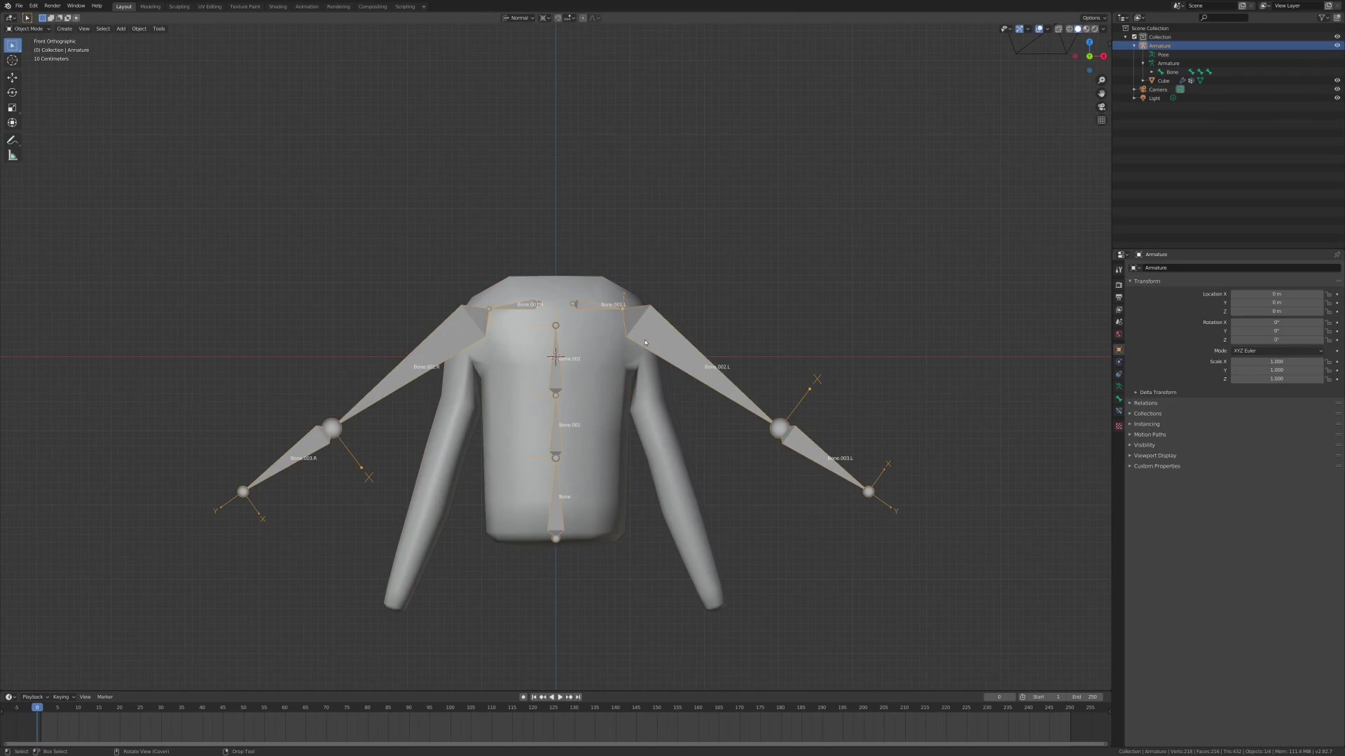 Blender2.82_将T Pose 改为 A Pose_哔哩哔哩_bilibili