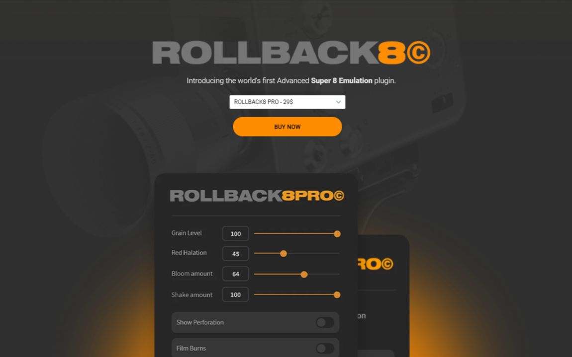 AE+PR插件：高质量真实胶卷复古质感颗粒划痕Super 8叠加层视频素材插件 Rollback8 PRO（3858）_哔哩哔哩_bilibili
