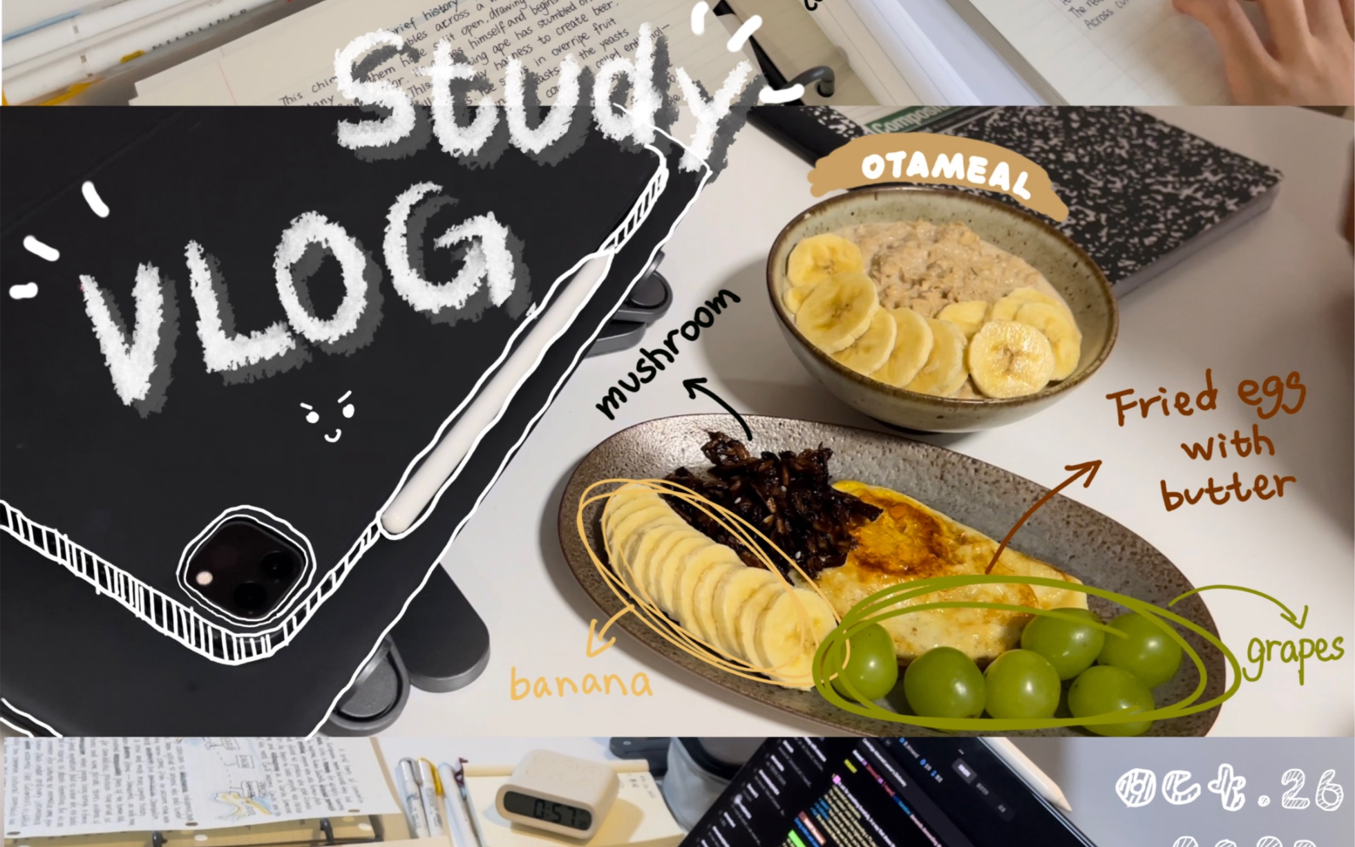 study vlog | study for 6 hourl早八放学后宅家自习 | after school study routine-Shiqi_ivy-Shiqi_ivy-哔哩哔哩视频