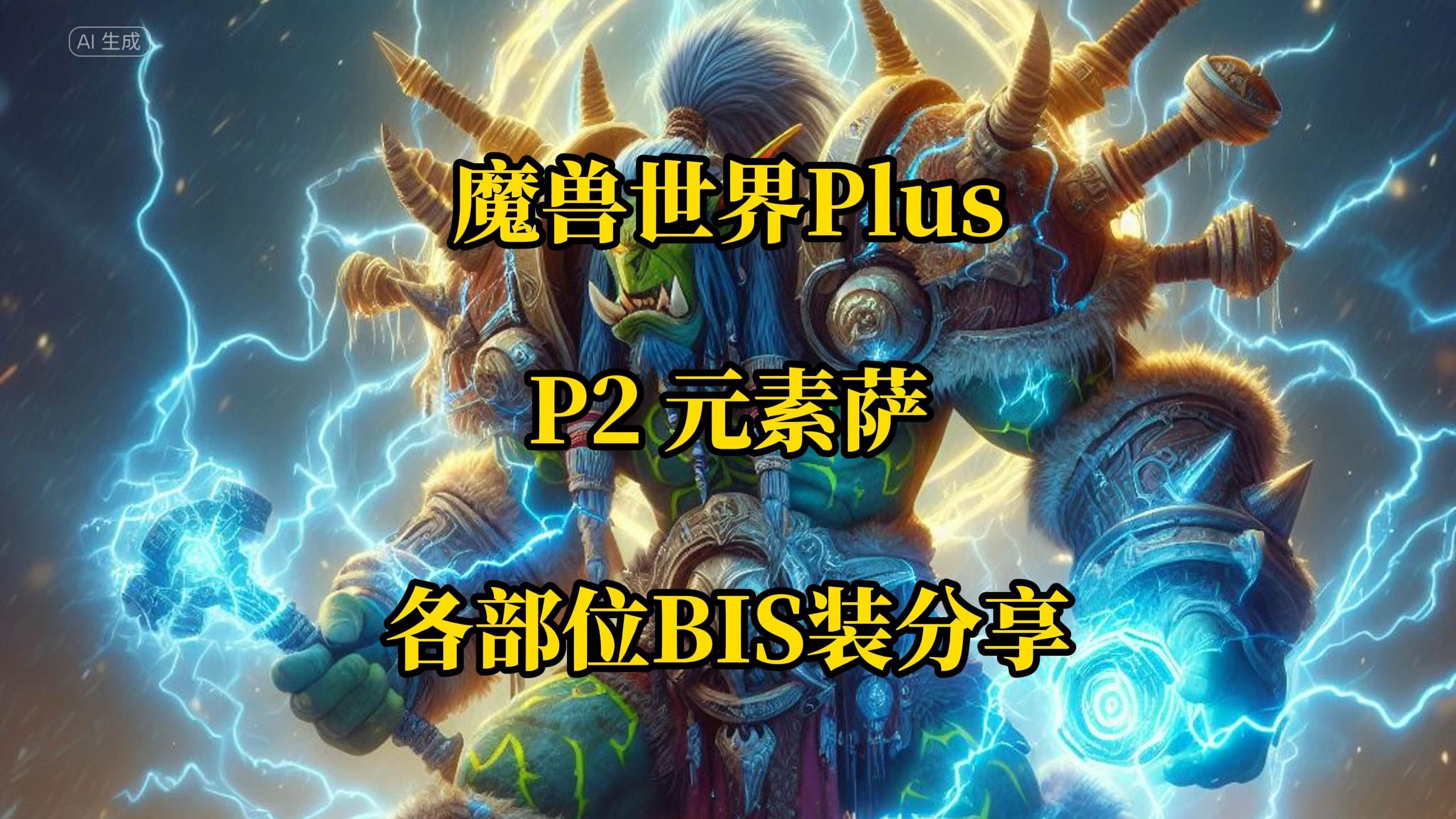 P2元素萨各部位BIS装分享魔兽世界plus探索赛季服-阿K游戏-阿K游戏-哔哩哔哩视频