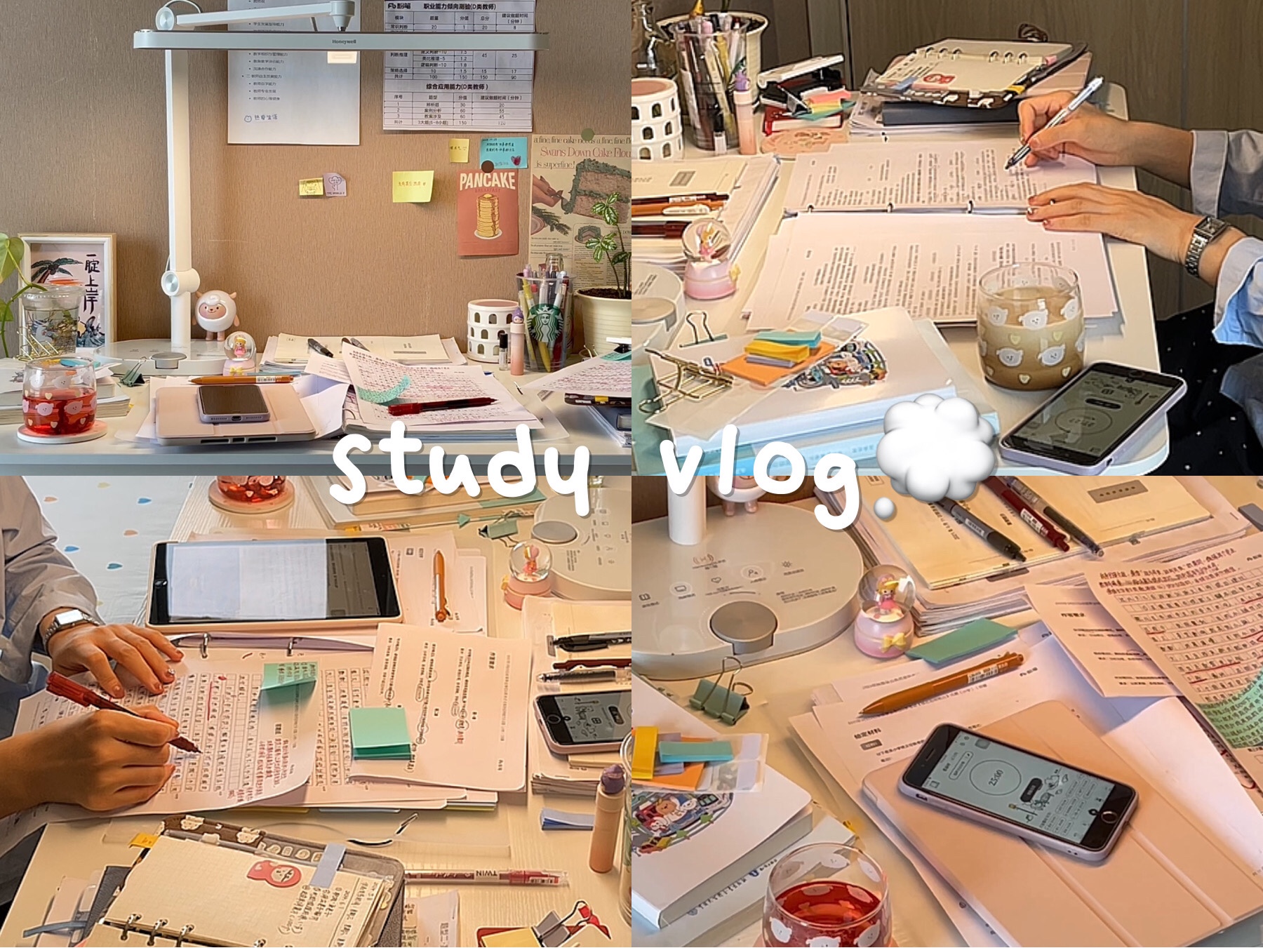 STUDY VLOG｜高浓度备考日常·纯动力学习·沉浸式刷题·studywithme-考拉ccccc-考拉ccccc-哔哩哔哩视频