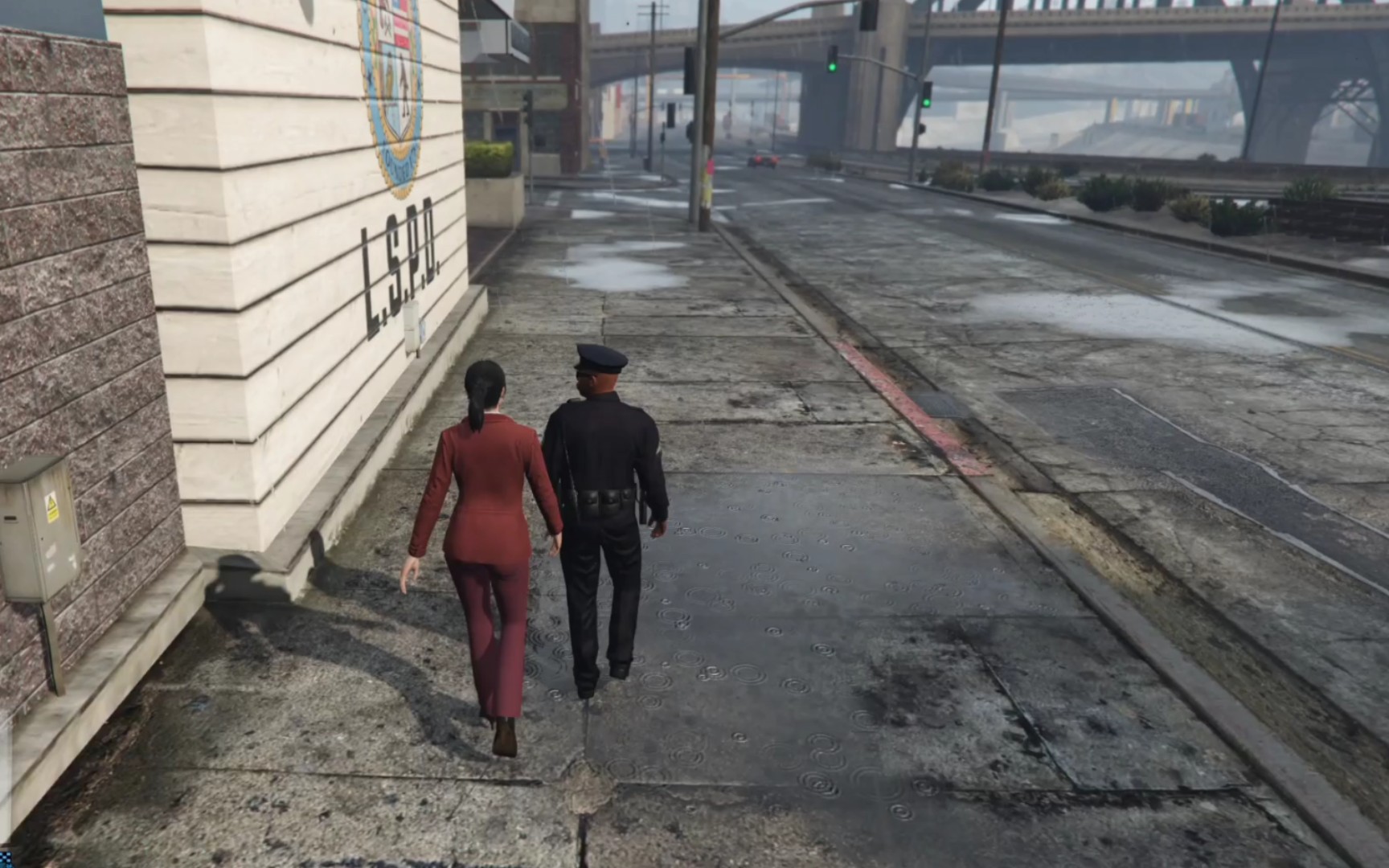 GTAOL:小哑巴和警察一起散步会怎样？_哔哩哔哩bilibili_游戏集锦