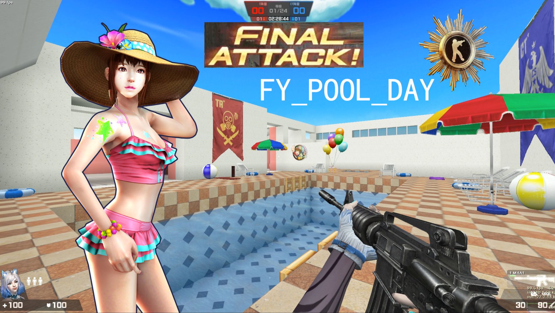 【CSOL神刃】血战画廊枪王决战模式实况！CS1.6经典老图泳池派对激情对枪！神小坤与卡利柯的不解之缘！-神刃同学-神刃同学-哔哩哔哩视频