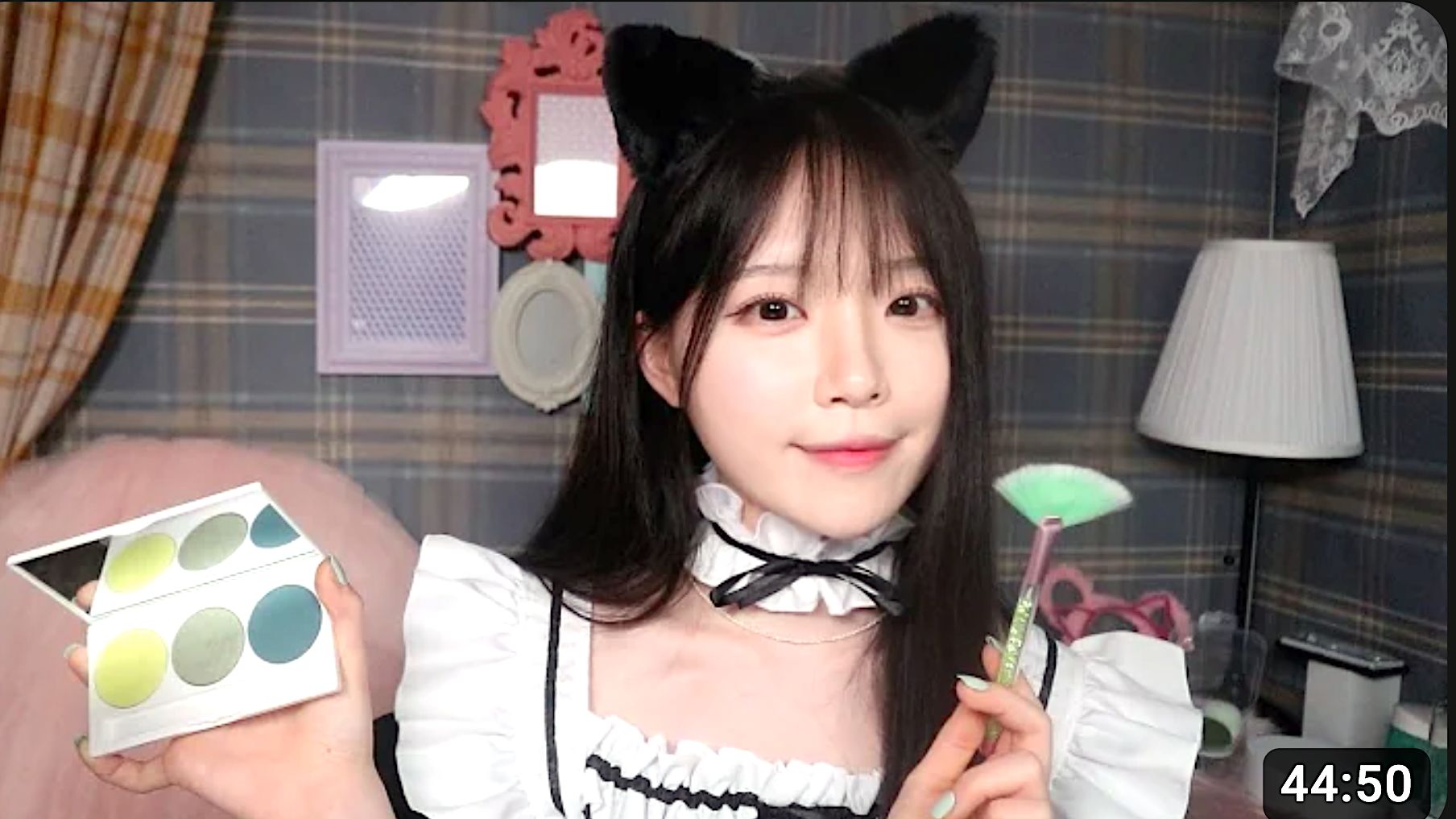 nara ASMR 中文字幕 女仆一边给你化妆一边小声说话 Maid whispers while making you up-dcsyhi-dcsyhi-哔哩哔哩视频