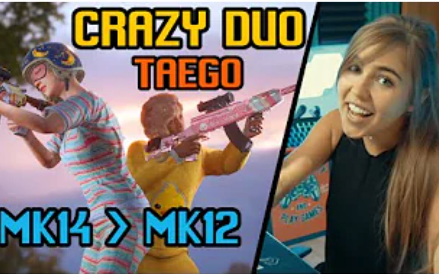 【Danucd】和Alisa小姐姐一起双排Taego，16杀吃鸡！MK14+98K_绝地求生_第一视角