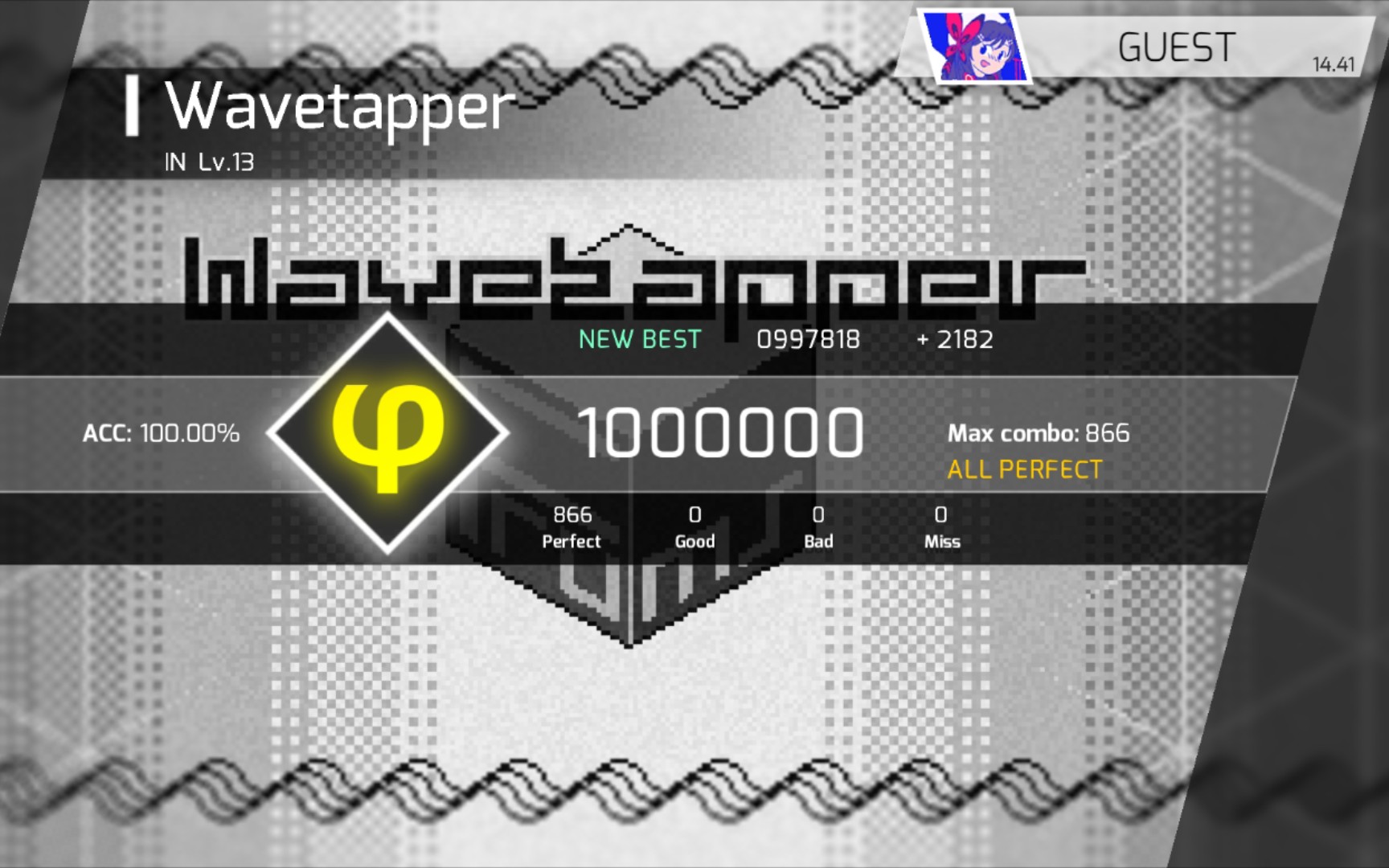 【Phigros｜拇指】Wavetapper IN13 φ1000000_哔哩哔哩_bilibili