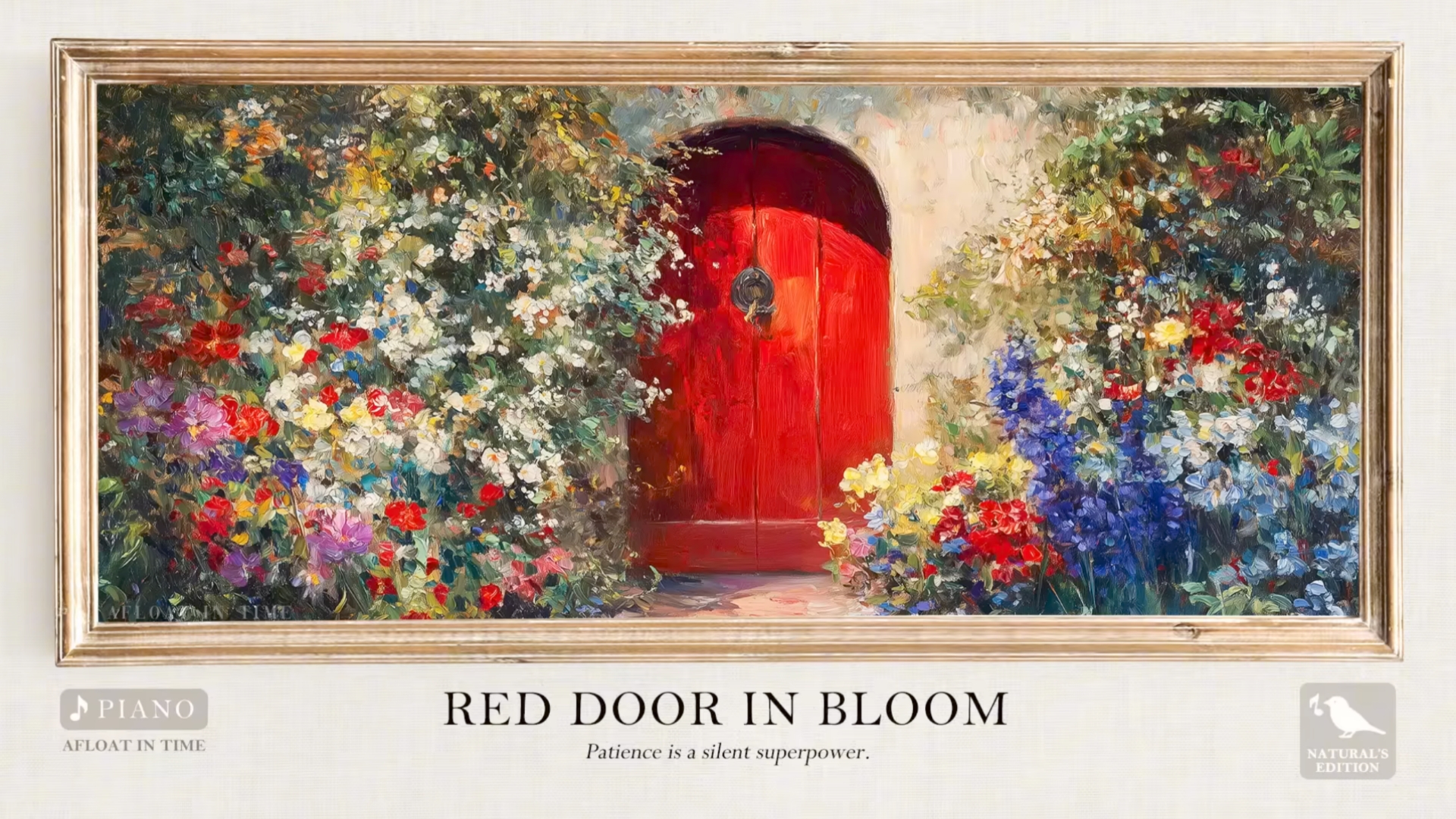 🌺红门盛放 | 宁静的钢琴曲与鸟鸣声，助您放松身心、专注身心，开启美好的早晨-AfloatinTime-AfloatinTime-哔哩哔哩视频