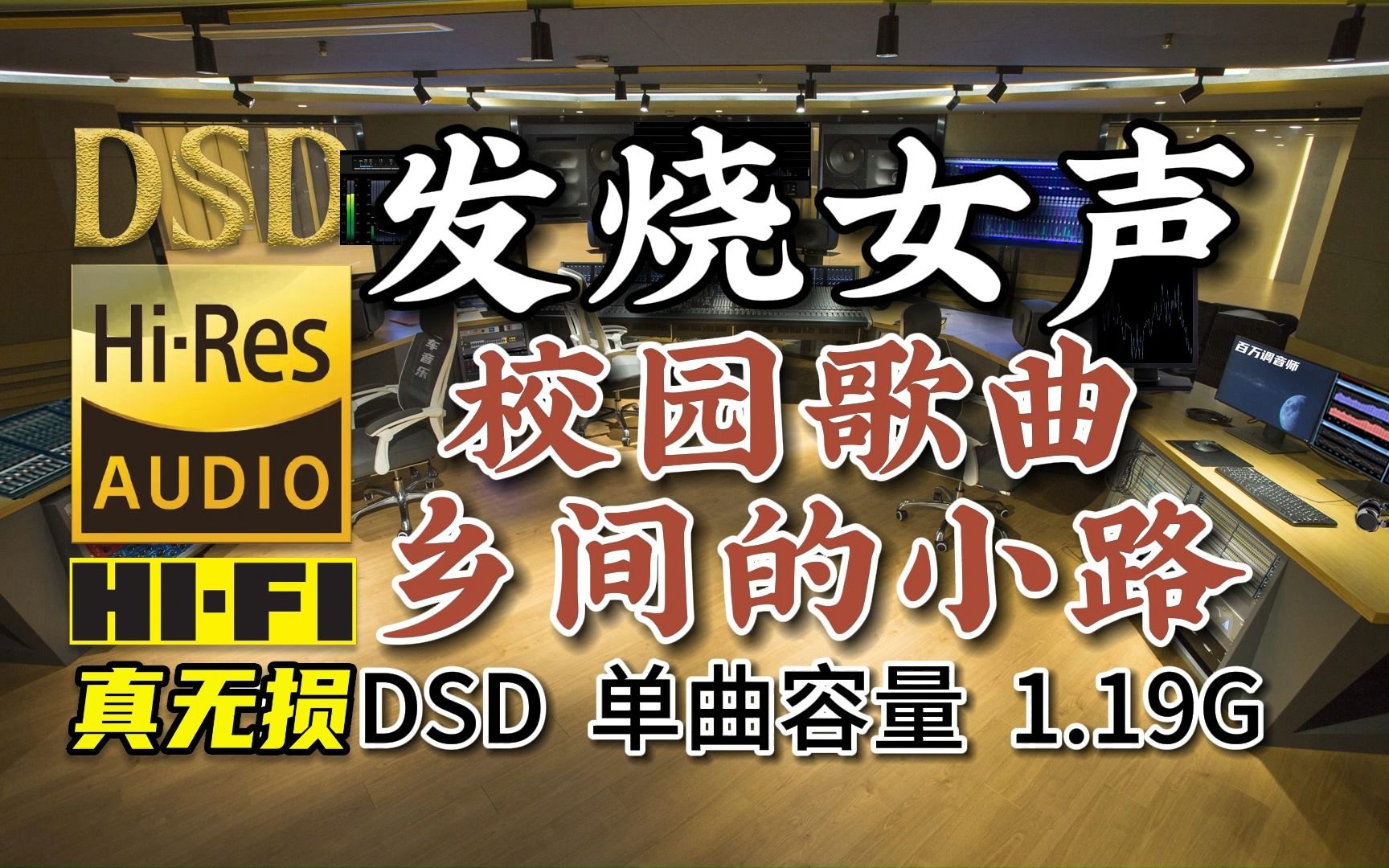 音响店珍藏曲目，发烧女声《乡间的小路》DSD完整版，单曲容量1.19G，百万调音师专业制作，顶级无损HIFI音乐及伴奏-车音乐_百万调音师-车音乐_百万调音师-哔哩哔哩视频