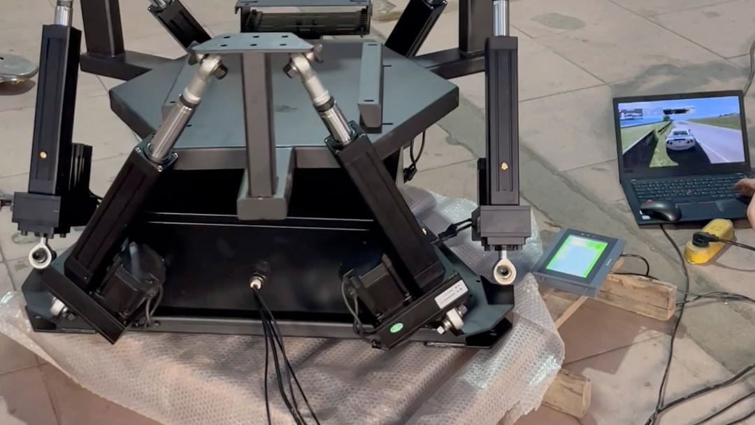 6Dof赛车模拟器，六轴六自由度飞行模拟器，G力座椅-wahahahua-赛车模拟器-哔哩哔哩视频