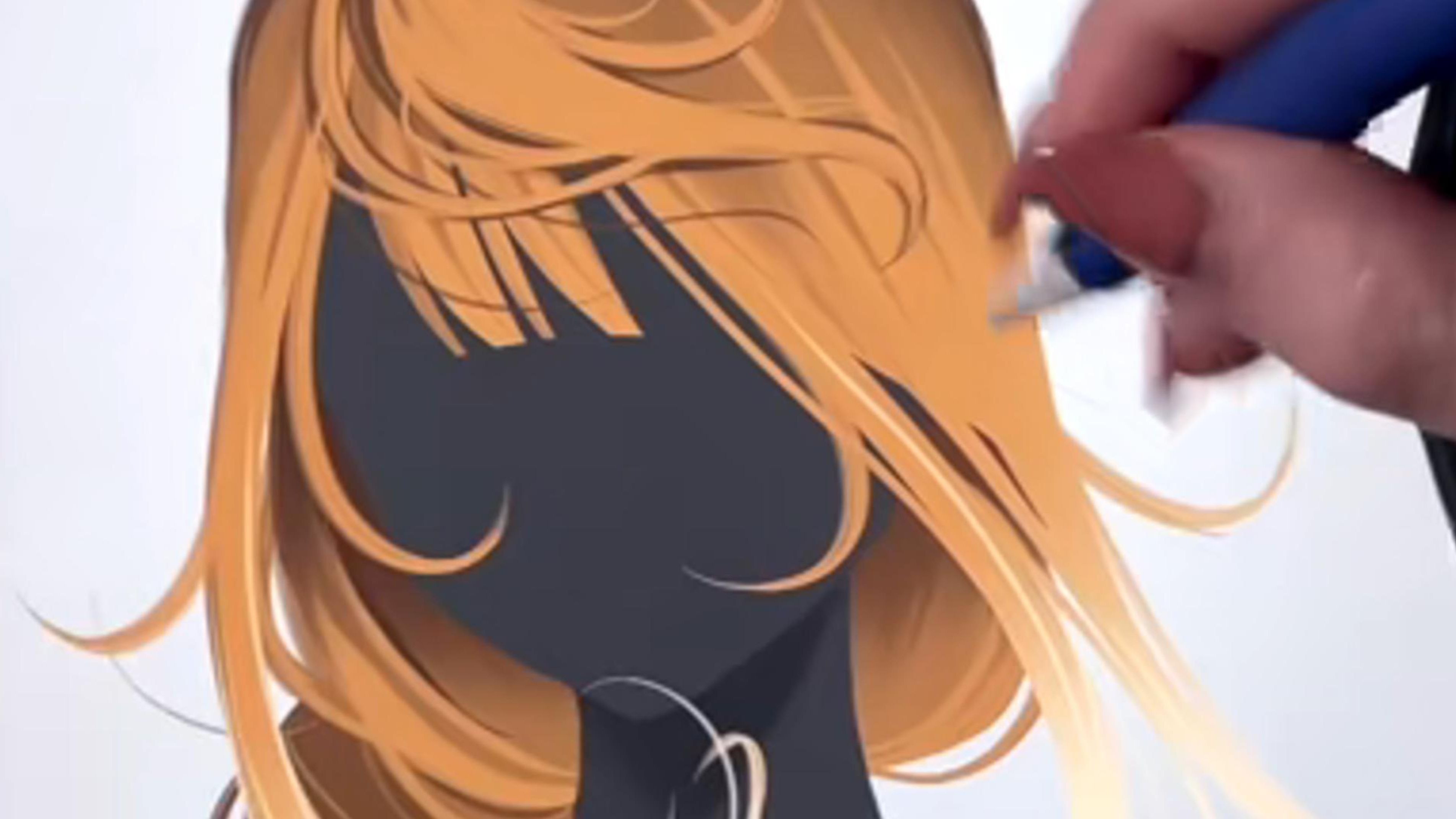 谁懂这个头发笔刷的含金量啊！有了这个笔刷还愁画头发吗？实在是太好用啦！【ps/procreate/csp/画世界pro/头发笔刷】新手必备！建议人手一份~-小猫饼干7-小猫饼干7-哔哩哔哩视频