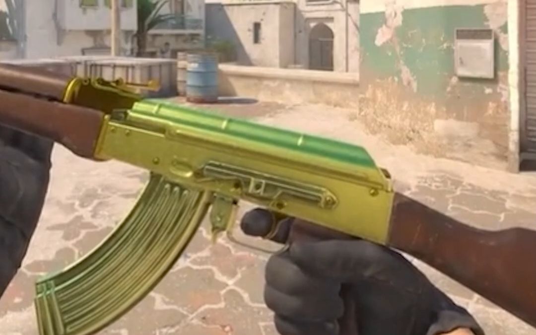 【CS2】淬火AK黄金模板912 起飞~ 内附AK燃喷 M4金蛇 黄色系YYDS