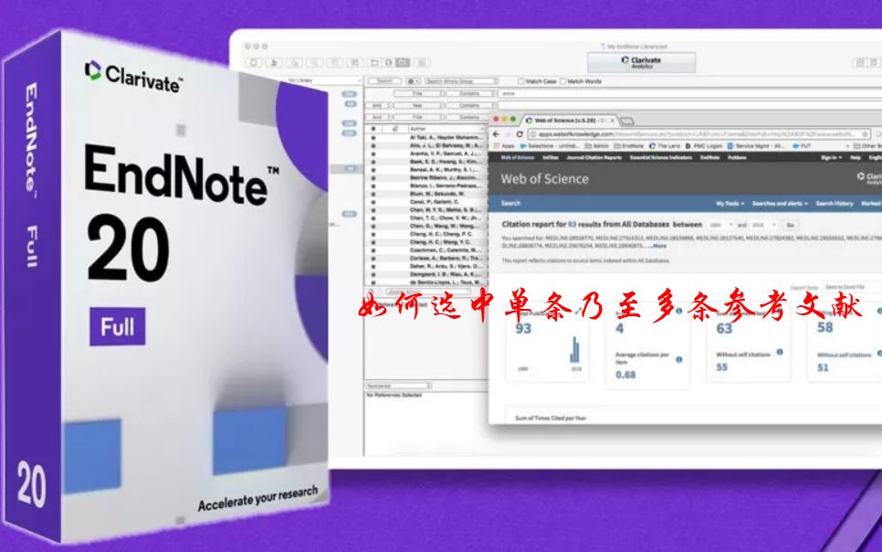 【EndNote20】- 如何选中单条乃至多条参考文献_哔哩哔哩_bilibili