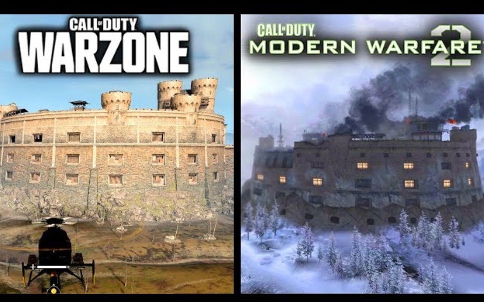 【COD16】大逃杀模式的一些地点Vs原始地图对比_哔哩哔哩_bilibili