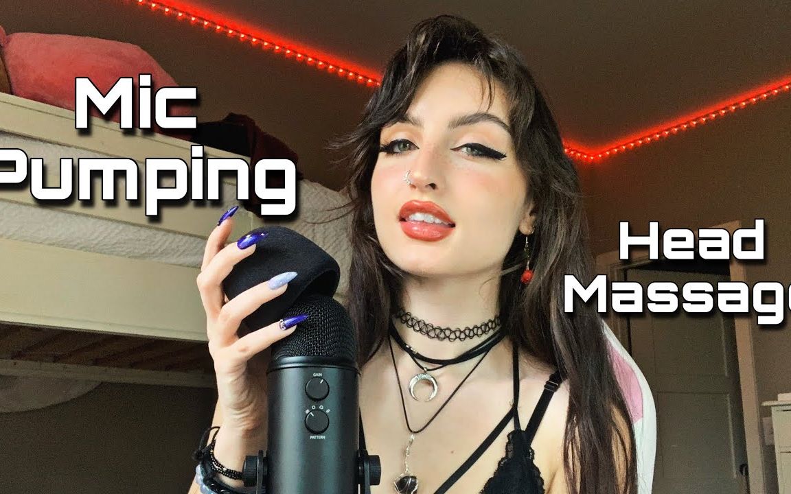 ASMR - Fast & Aggressive Mic Pumping & Giving You a Head Massage ( floofy mic co-属骆驼的人-属骆驼的人-哔哩哔哩视频