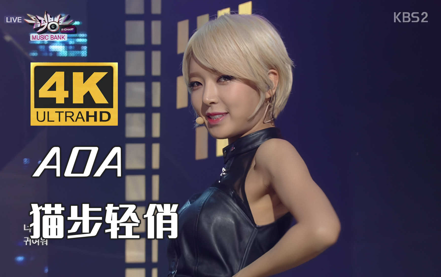 【4K中字】AOA - 猫步轻俏 猫塑鼻祖 小猫本猫 141114 KBS 音银现场-照红叶喜欢听Kpop-照红叶喜欢听Kpop-哔哩哔哩视频