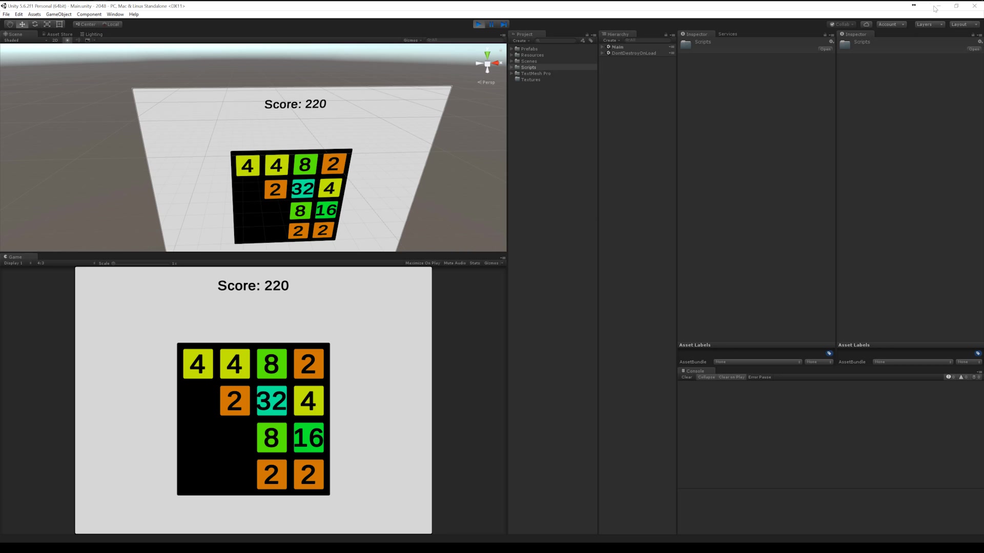 【Unity3D】GUI简介，2048游戏资源分享_哔哩哔哩_bilibili