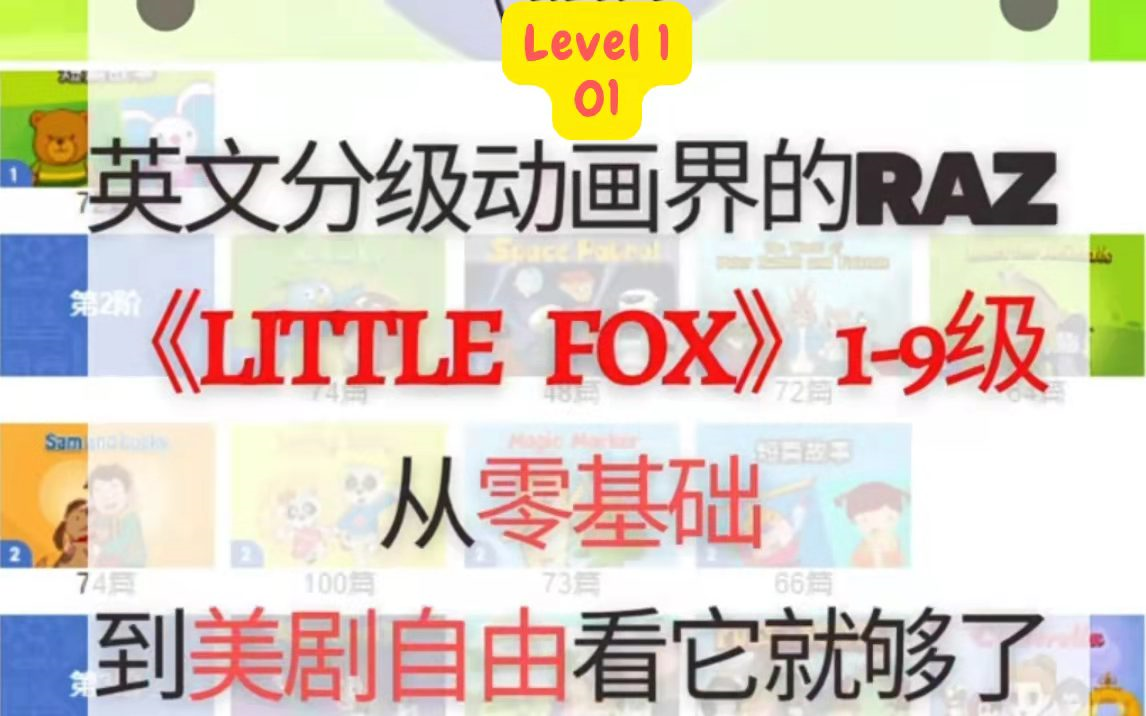 初阶英文字母学习【little fox 9阶全套】Level 1 第01部 ABC book 英语启蒙动画片 学英语不可错过的动画片_哔哩哔哩_bilibili