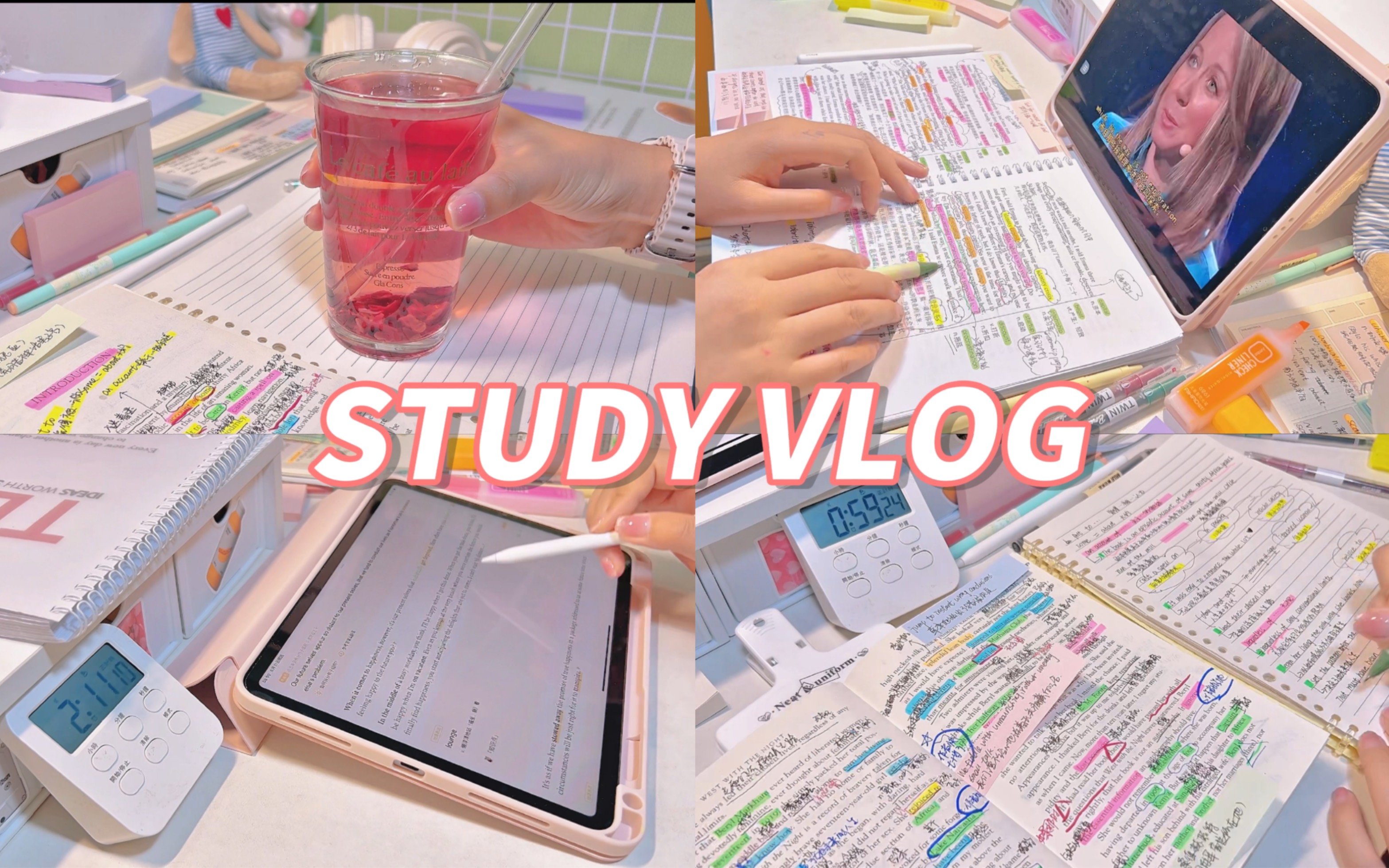 Study Vlog｜早起学习📚英语阅读2.5h·动力向-Joy芭尼-Joy芭尼-哔哩哔哩视频
