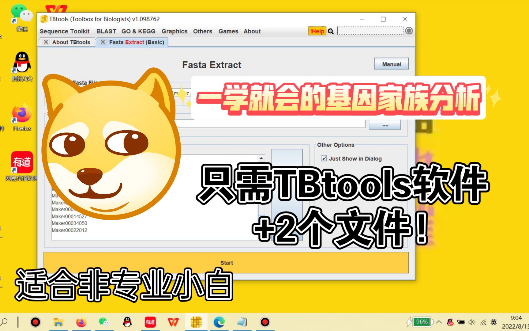 【TBtool生信分析】俩文件就够筛基因家族的小白方法! 我一个非相关专业的都能学会-蔬菜蘸酸奶-默认收藏夹-哔哩哔哩视频