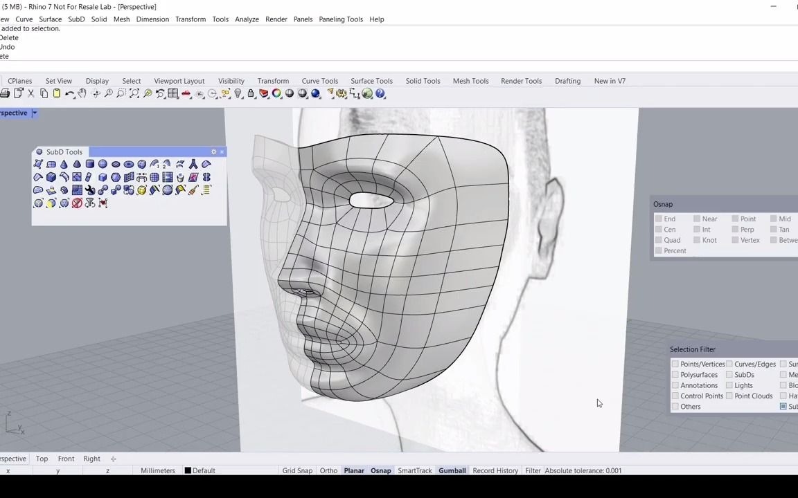 【rhino犀牛】犀牛7捏造型-人脸建模 Rhino 7 Tutorial - Human Face Modelling Process (Requested)_哔哩哔哩_bilibili