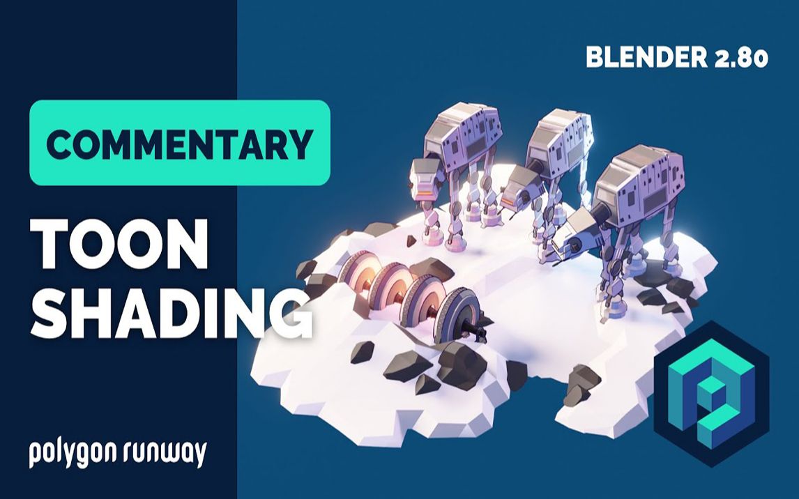 【Polygon Runway】 AT-AT材质- Blender 2.8 Low Poly 3D 模型教程_哔哩哔哩_bilibili