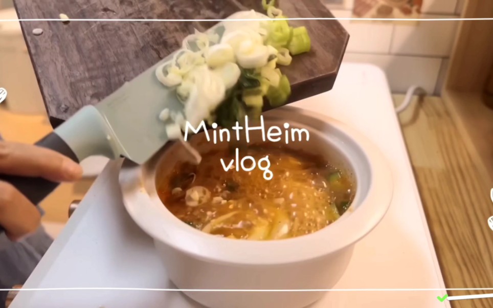 【MintHeimのvlog】中字搬运 2022.08.16｜what i eat in a day｜韩国最好吃的调味炸鸡厨房家具+新碗｜厨房整理（辣炒猪肉等）_哔哩哔哩_bilibili