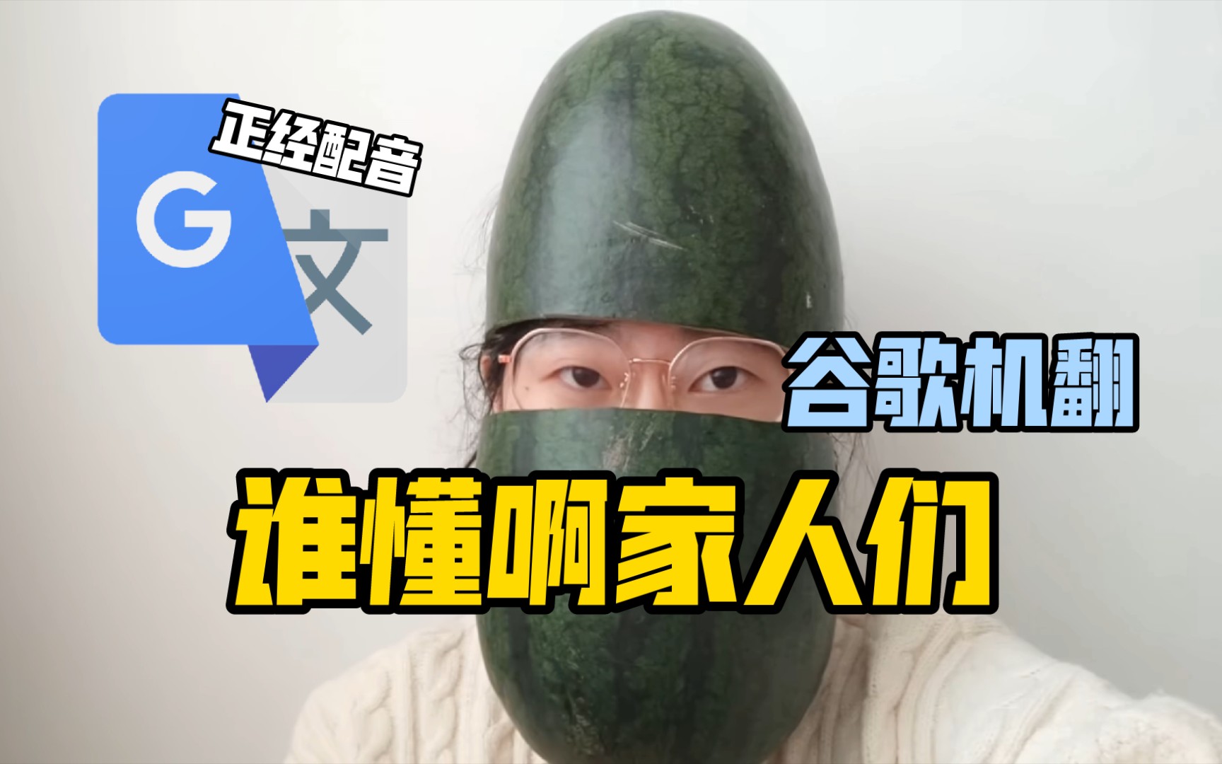 谷歌翻译20遍【谁懂啊家人们】配音 西瓜条 不完全变态的迪奥 不完全变态的迪奥 哔哩哔哩视频 