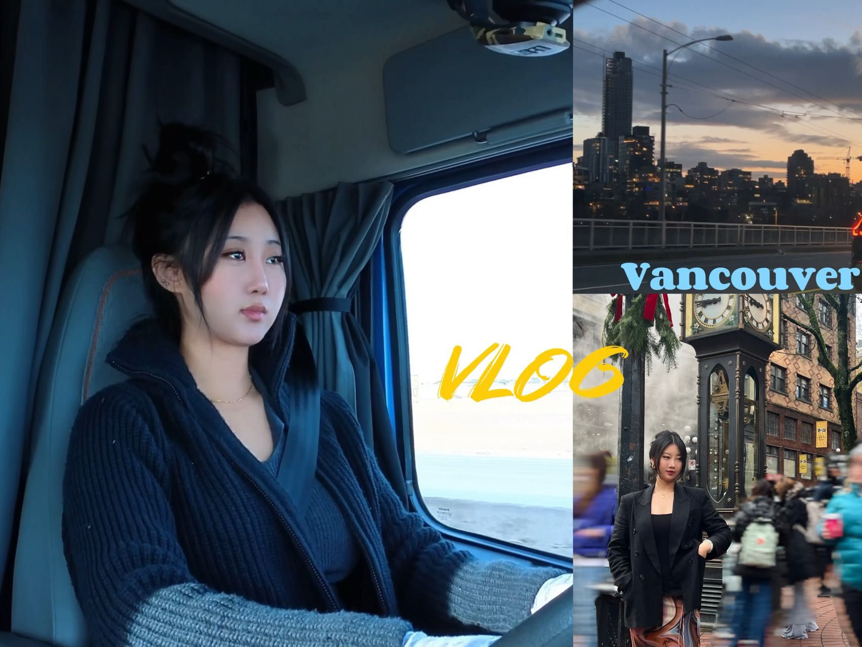 Vlog23 北美卡车司机的假期 和我一起上班再去温哥华旅行-胖虎Yvette-胖虎Yvette-哔哩哔哩视频