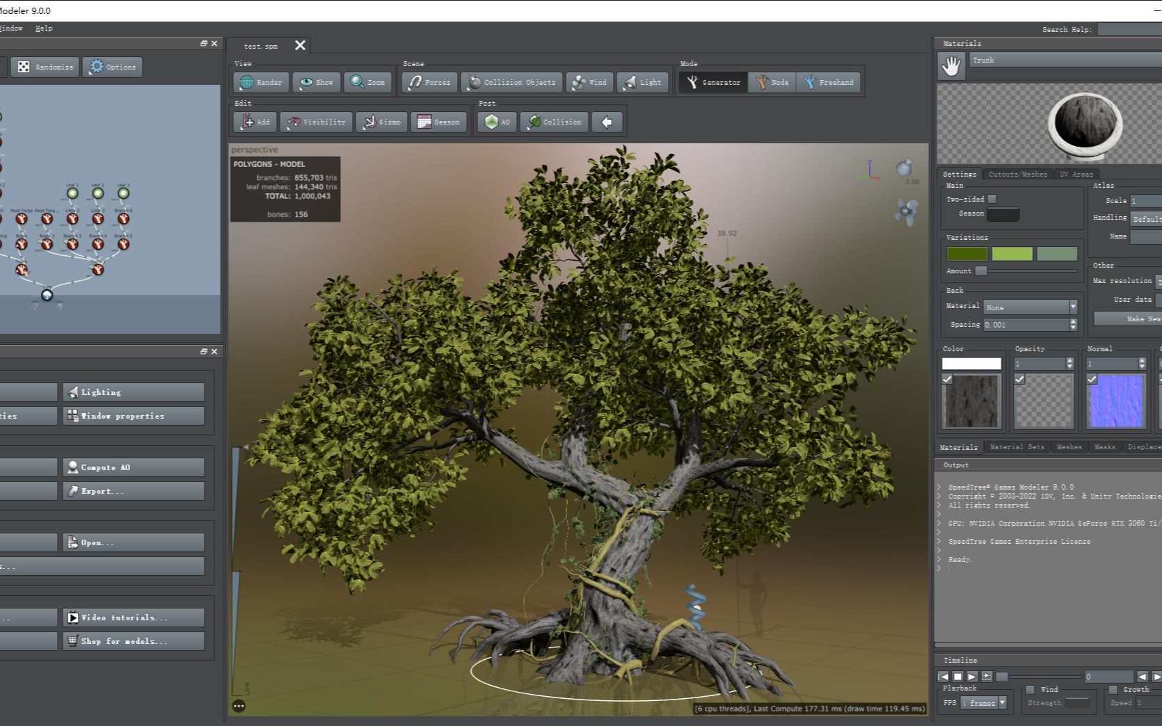 Speedtree to UE5植物研究（仅测试，非完成效果）