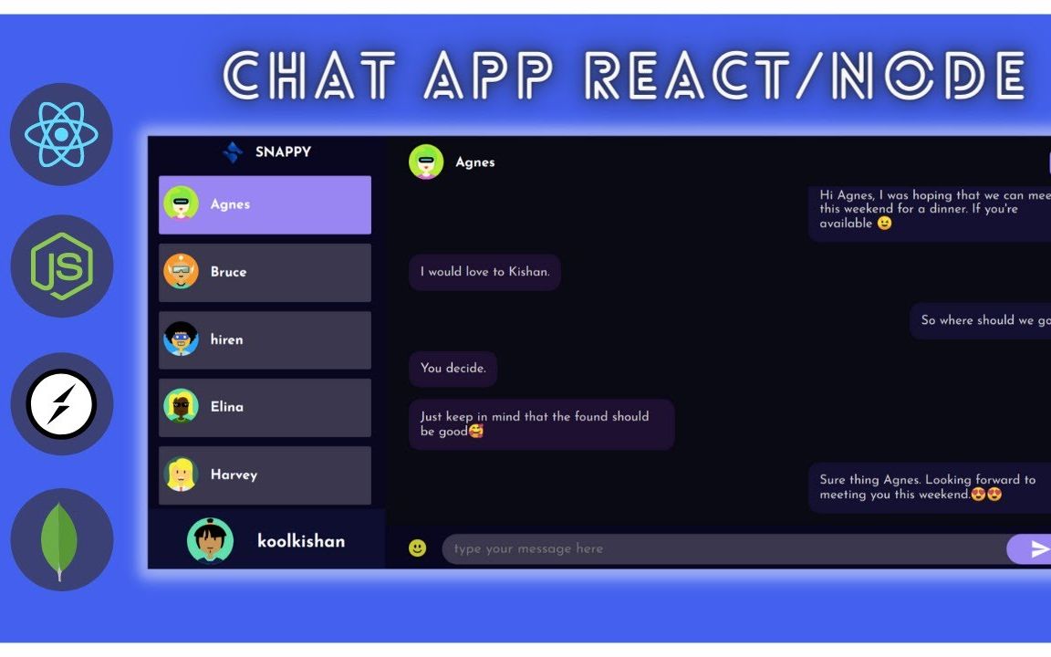 【代码】🔴 带有React、Node的实时聊天应用程序Socket.io和MongoDB_哔哩哔哩_bilibili