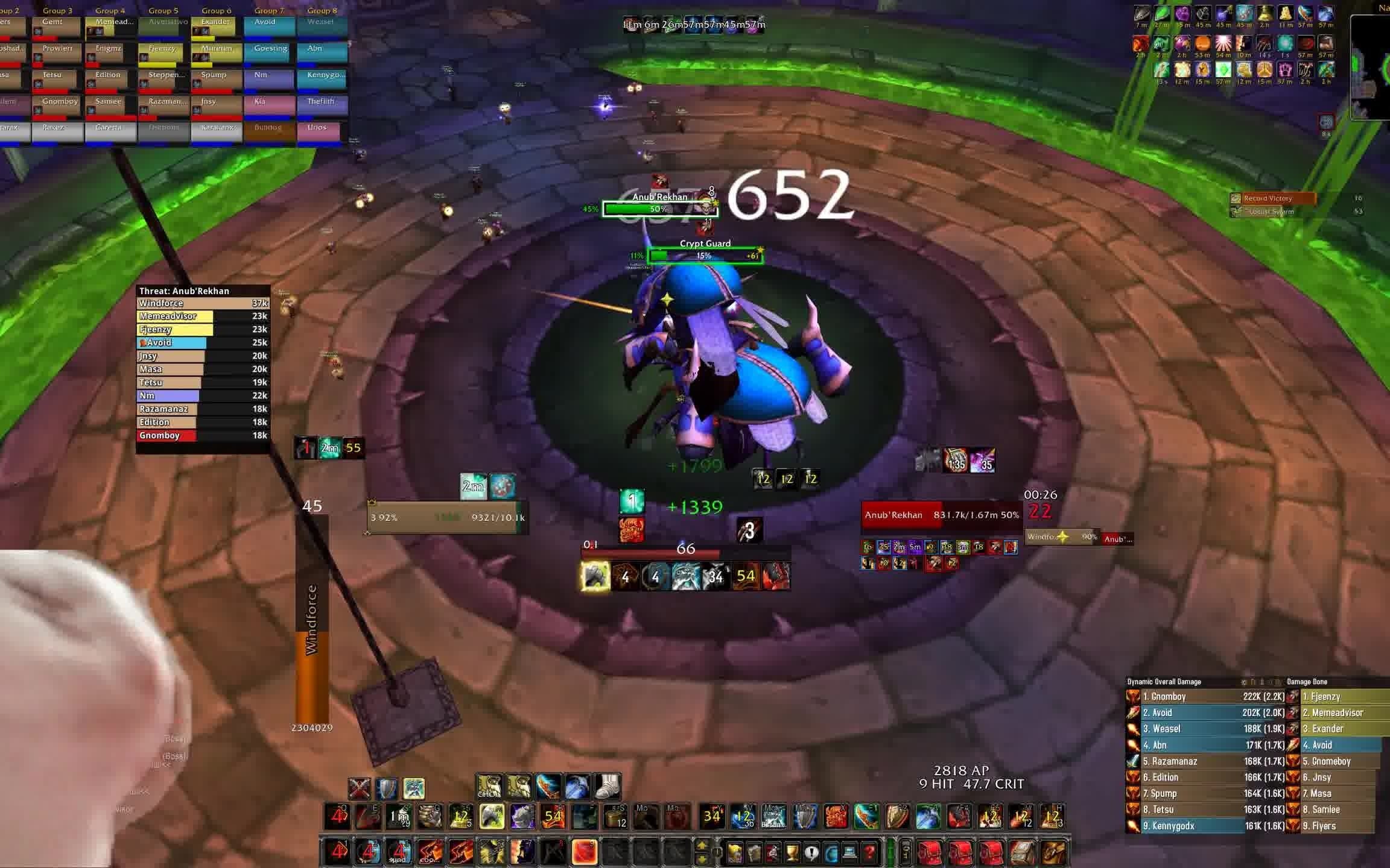 WCL Boss伤害世界第一 狂暴战 Gnomboy 第一视角_哔哩哔哩_bilibili