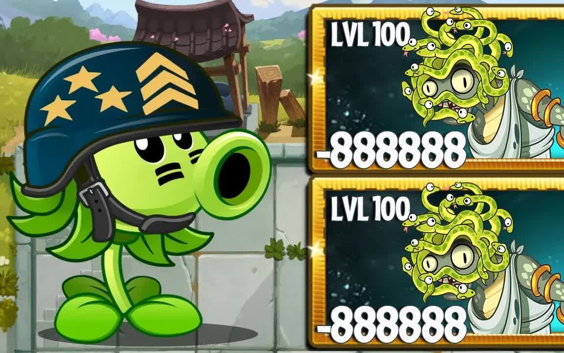 PvZ 2 搞笑 - 超级疯狂的美杜莎僵尸 等级 100 最大速度 对抗 所有植物 等级 100-MSGames-MSGames-哔哩哔哩视频