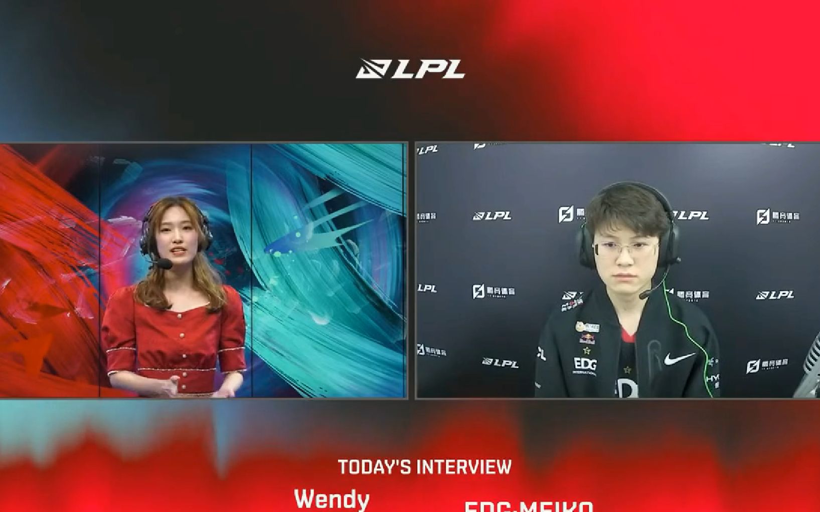 EDG 2:0 TT 赛后LPL英文流采访EDGMeiko_哔哩哔哩bilibili_英雄联盟