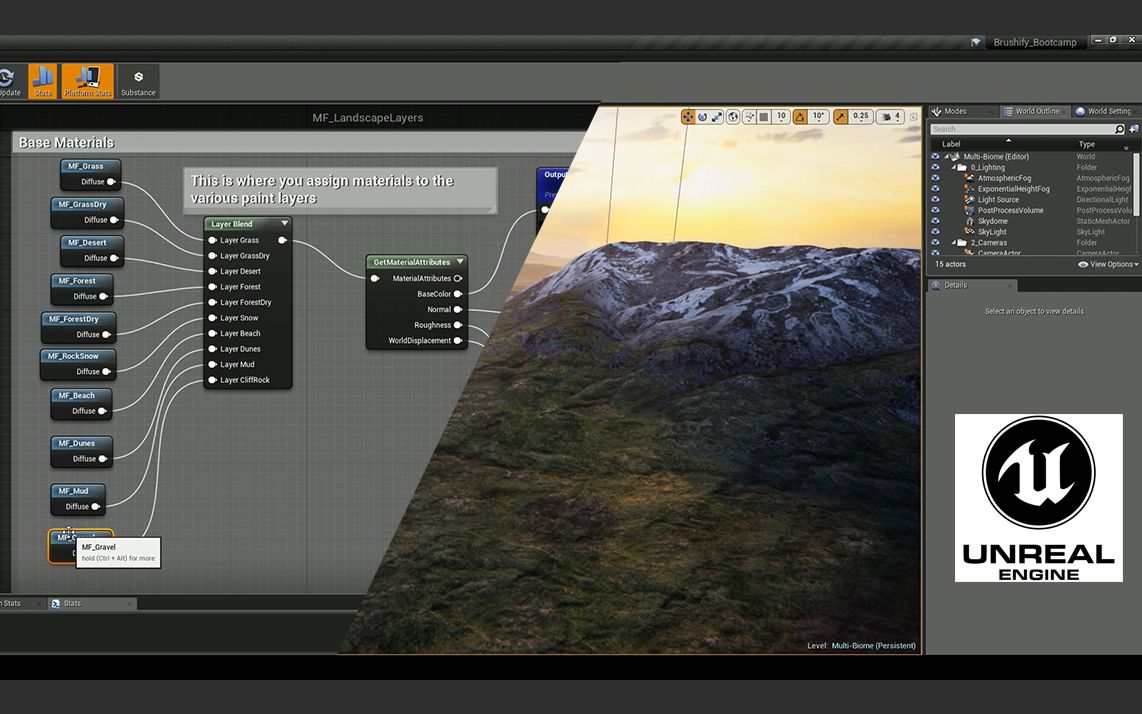 【地形】虚幻4中超棒的自动地形蓝图(magic map material maker)-bili_32812773091-UE材质篇-哔哩哔哩视频