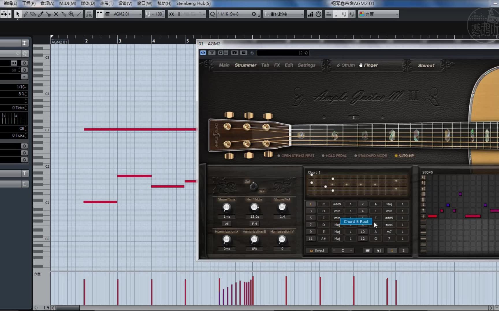 Ample Guitar吉他音源使用教程17 扫弦模式midi制作示范_哔哩哔哩_bilibili