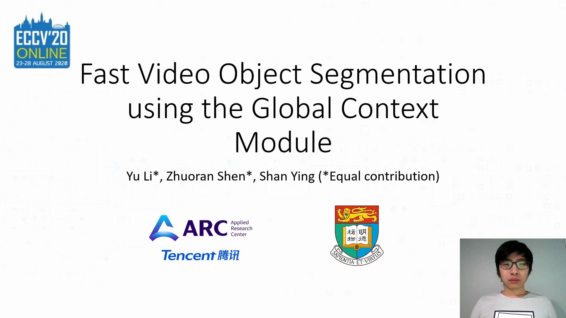 【ECCV 2020】Fast Video Object Segmentation using the Global Context Module 英文短讲解_哔哩哔哩_bilibili