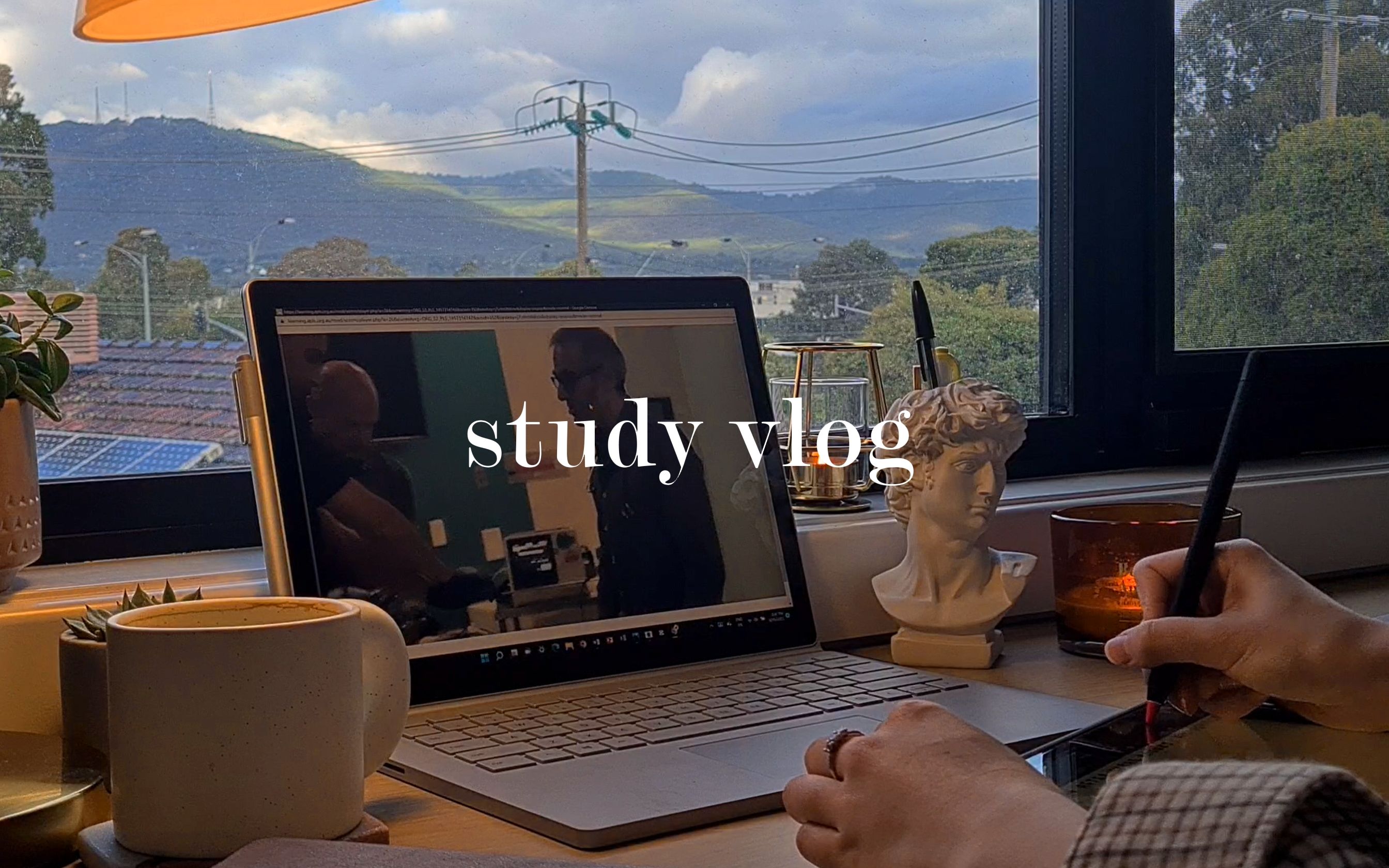 study vlog | 窗边沉浸式学习 | 咖啡/窗外的山脉/阴晴不定的天空 | 被自然治愈的一天 | 澳洲急诊护士的读研学习日常 | 高效无纸化学习-itsmatea-itsmatea-哔 ...