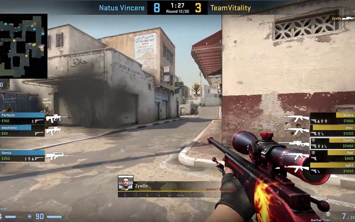 【CSGO】POV Vitality ZywOo (38/23) vs Na'Vi (de_dust2)_哔哩哔哩_bilibili