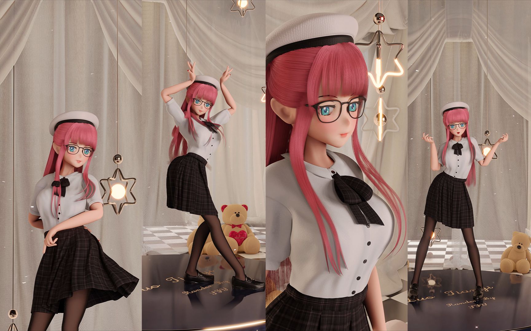 【mmd动画】女儿捏-Hush Rush-寄捏咩-寄捏咩-哔哩哔哩视频