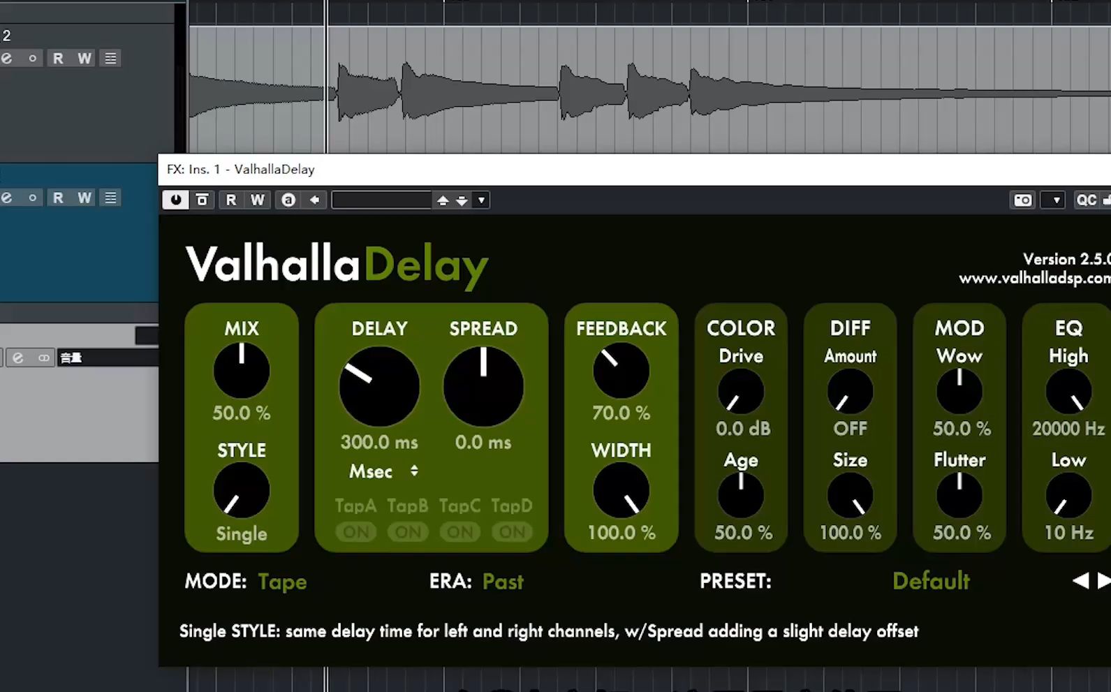 【混音教程】延迟效果器超详细讲解！Valhalla Delay教程-音律屋Studio-小航-音律屋Studio-小航-哔哩哔哩视频