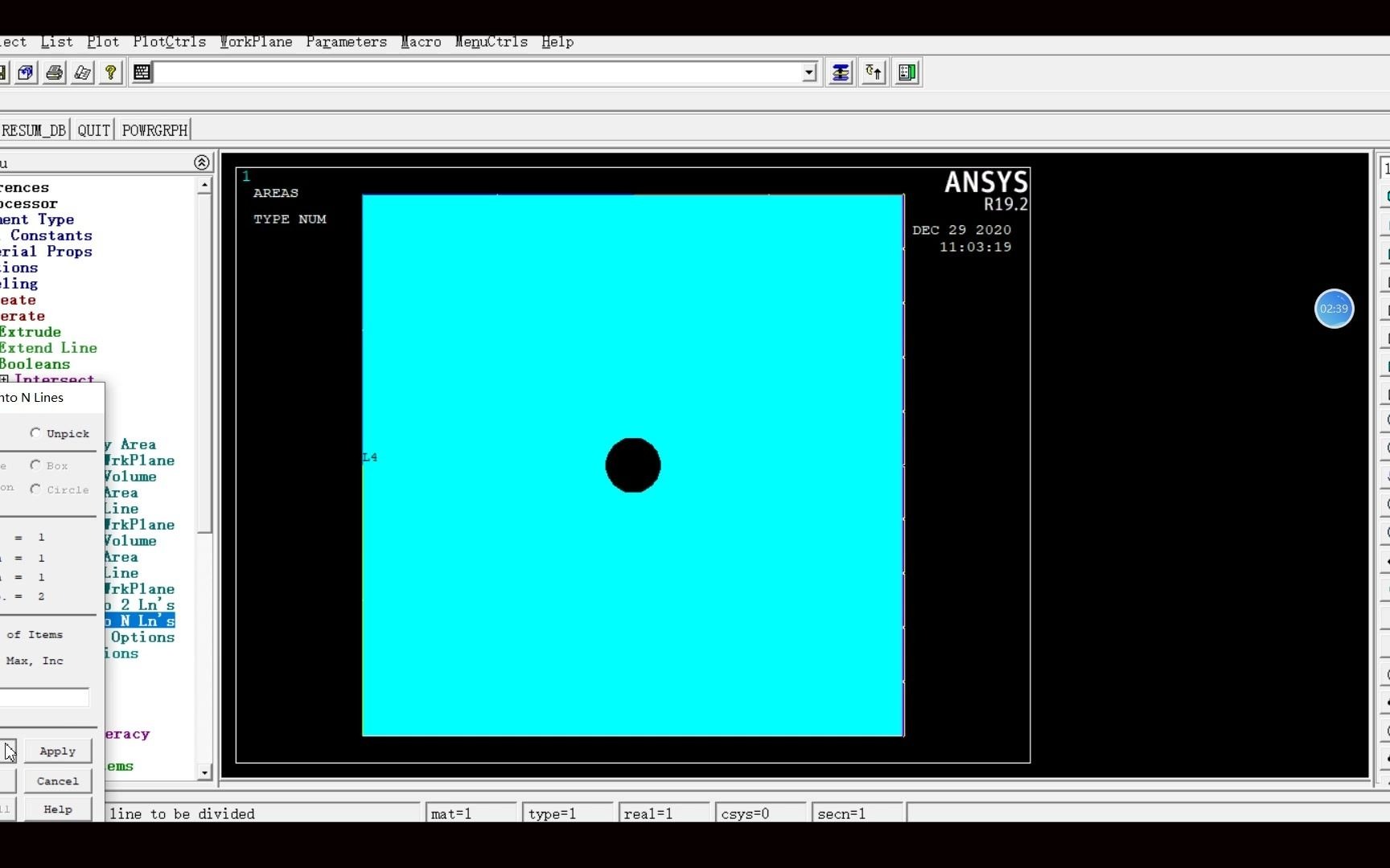 【Ansys APDL】平面应力问题有限元分析（薄板小孔）_哔哩哔哩_bilibili