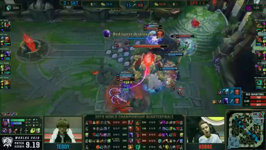 英雄联盟S9【四分之一决赛：SKT vs SPY第四局】最后绝杀_哔哩哔哩 (゜-゜)つロ 干杯~-bilibili