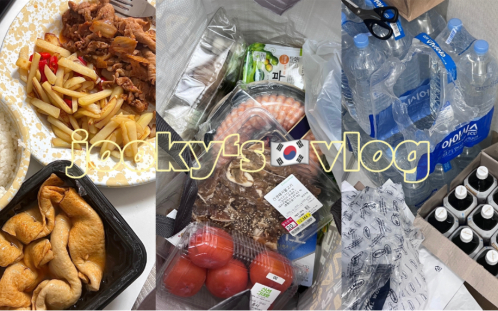 韩国留学gapyear｜假期在家治愈自己的一天｜和我一起逛韩国超市吧！-爱吃泡菜炒饭的jooky-爱吃泡菜炒饭的jooky-哔哩哔哩视频