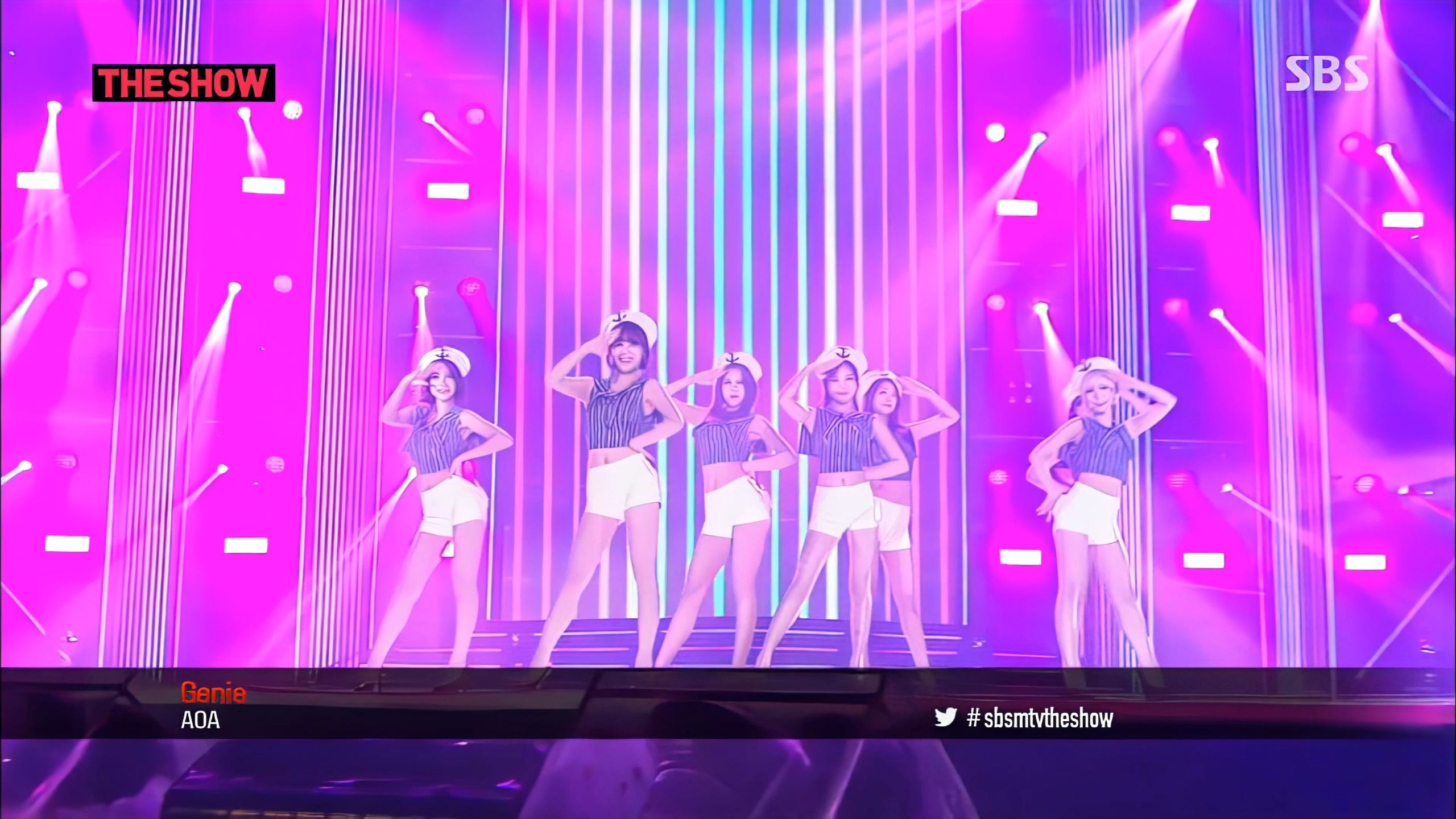 【4K修复】AOA - Genie 140827 SBS The Show-DC韩-DC韩-哔哩哔哩视频