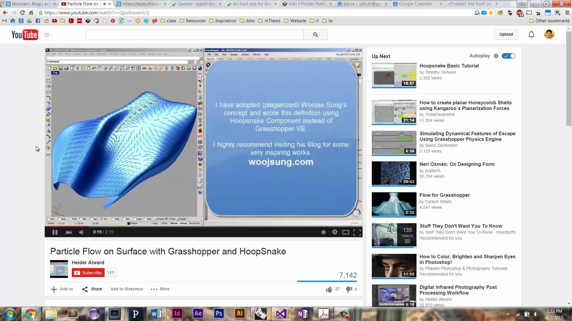 【grasshopper插件教程】QUELEA_7_Flow Down Surface Force_哔哩哔哩_bilibili
