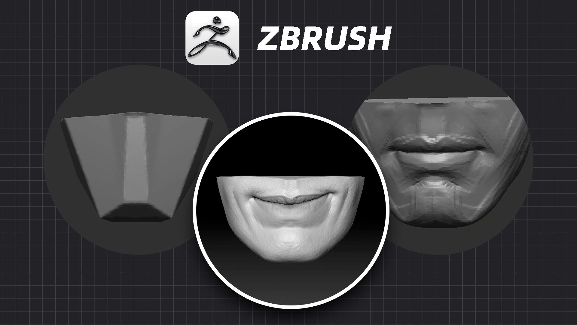 知了cg精讲【zbrush五官雕刻】，从零开始教你如何雕刻出一个嘴巴的方法，适用于99%的嘴巴雕刻类型！附电子书籍-知了CG自习社-知了CG自习社-哔哩哔哩视频