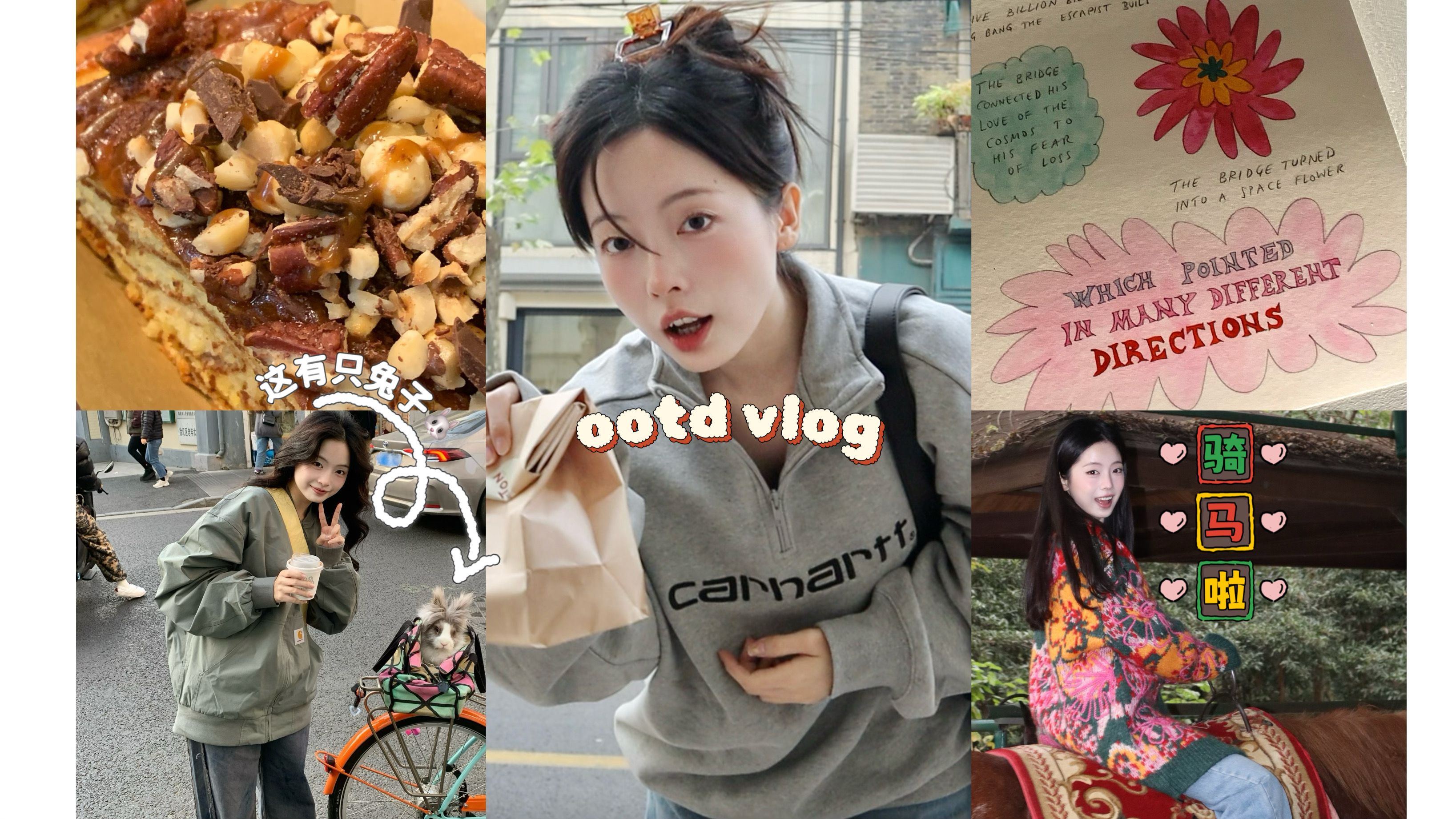 ootd vlog｜舒适至上的冬日氛围穿搭/看大熊猫/吃肉桂卷/逛双年展-清泽在摸鱼-清泽在摸鱼-哔哩哔哩视频