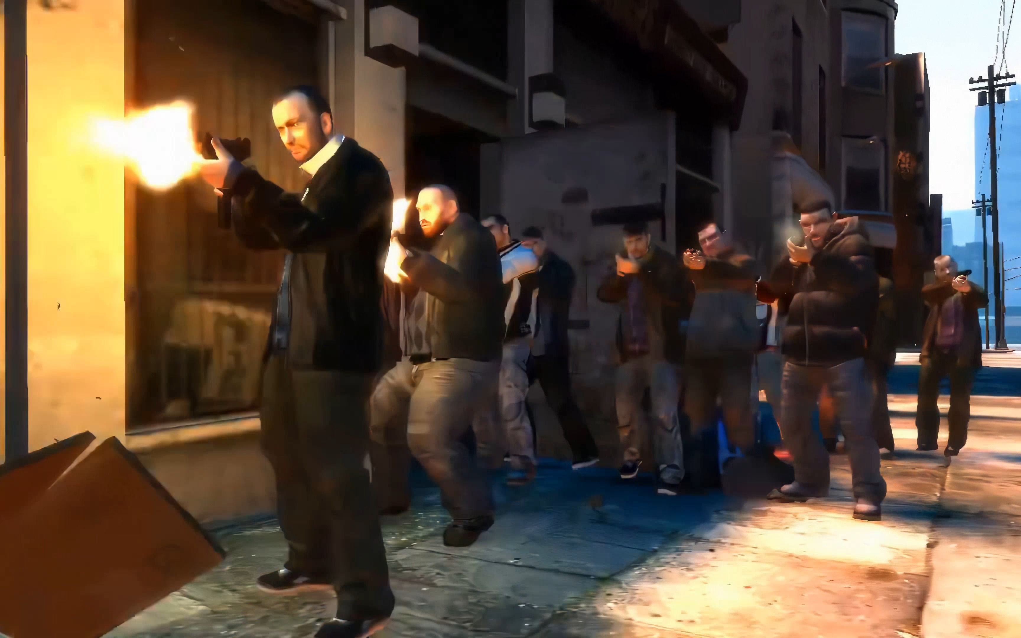 GTA4 NPC 战争 (LCPD VS 阿尔巴尼亚暴徒）_哔哩哔哩bilibili