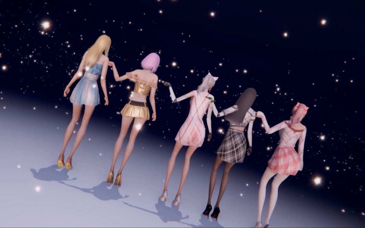 【HS2&AI少女】【MMD舞蹈】【60FPS】三人比基尼海边跳KARA-STEP