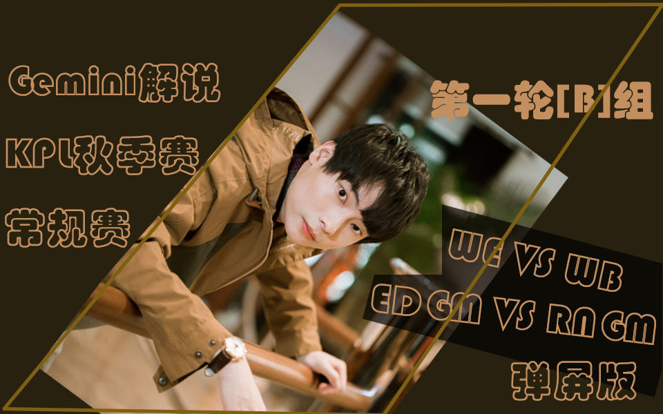 Gemini解说KPL秋季赛常规赛第一轮[B]组WE VS WB/EDGM VS RNGM弹屏版_哔哩哔哩bilibili